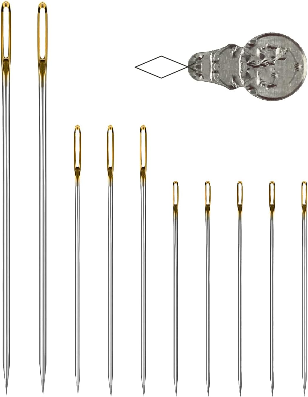 Clover 235 Gold Eye Embroidery Needles No. 3-9, 1 : Amazon.co.uk: Home ...