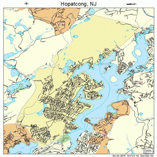 Amazon.com: Large Street & Road Map of Hopatcong, New Jersey NJ ...