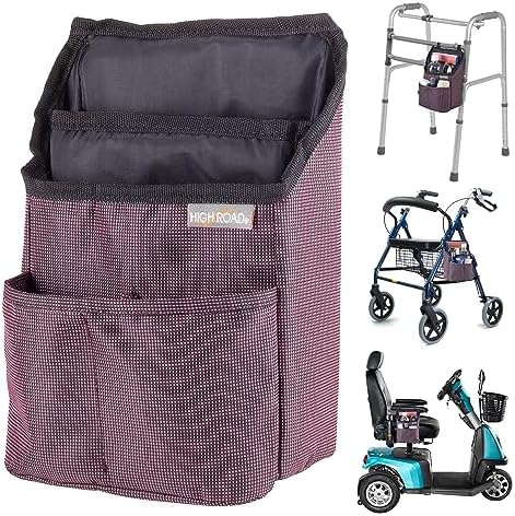 Amazon.com: High Road Compact Walker Bag, Wheelchair Side Pack and ...