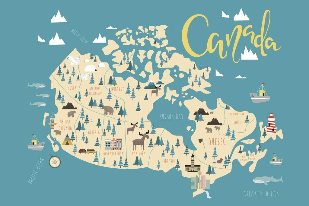 Mapa Imprimible De Las Provincias Canadienses El Mapa De Canadá Con