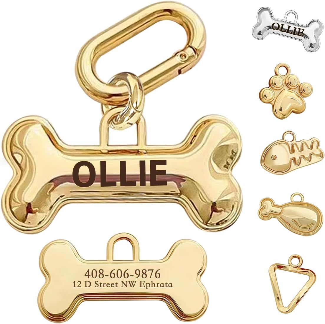 Amazon.com: LuckyPet Pet ID Tag - Heart Shaped Jewelry Tag - Dog Tag ...