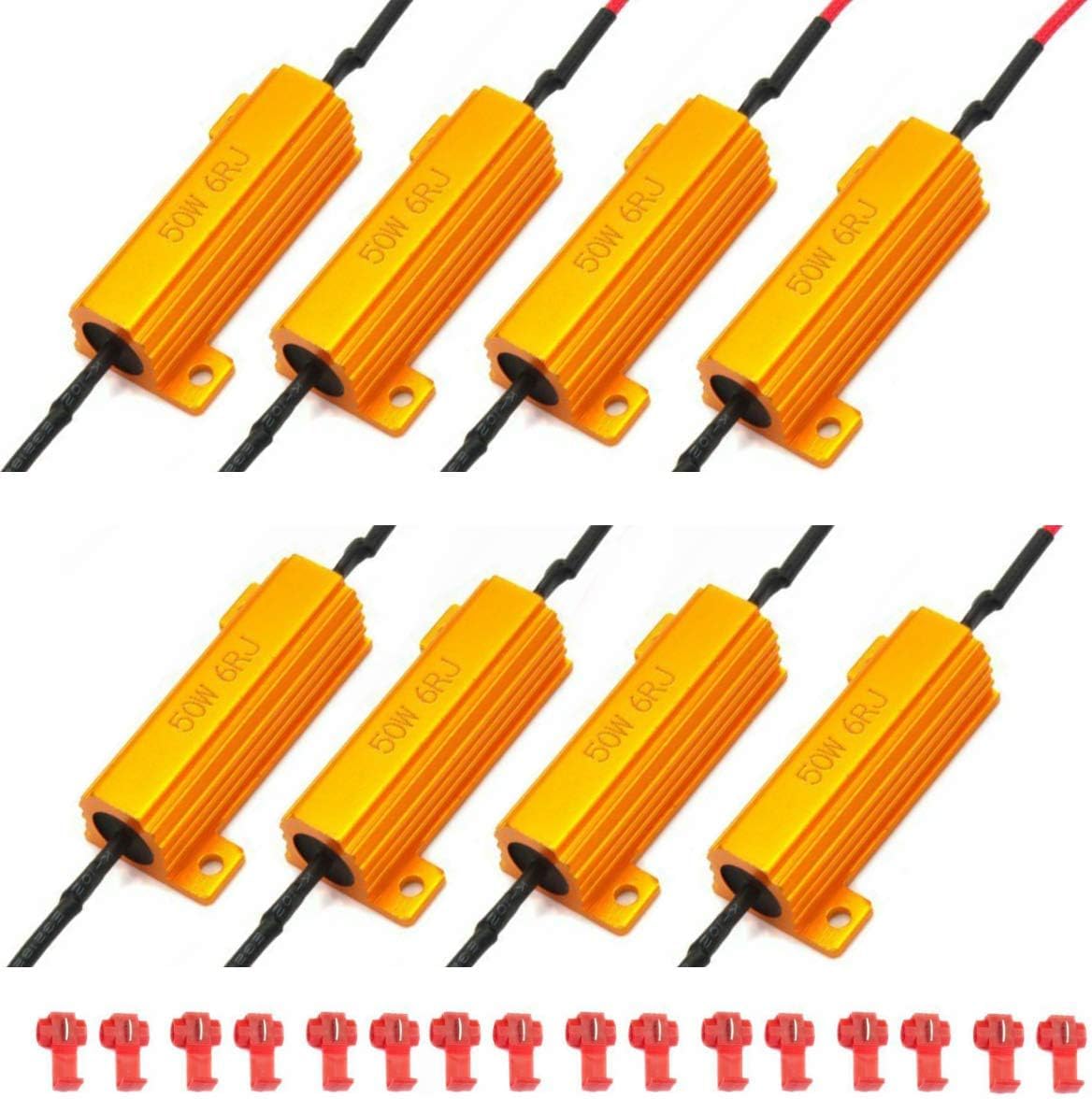Amazon.com: Ouzorp 6Pcs 50W 6ohm Load Resistors, Fix LED Bulb Fast ...