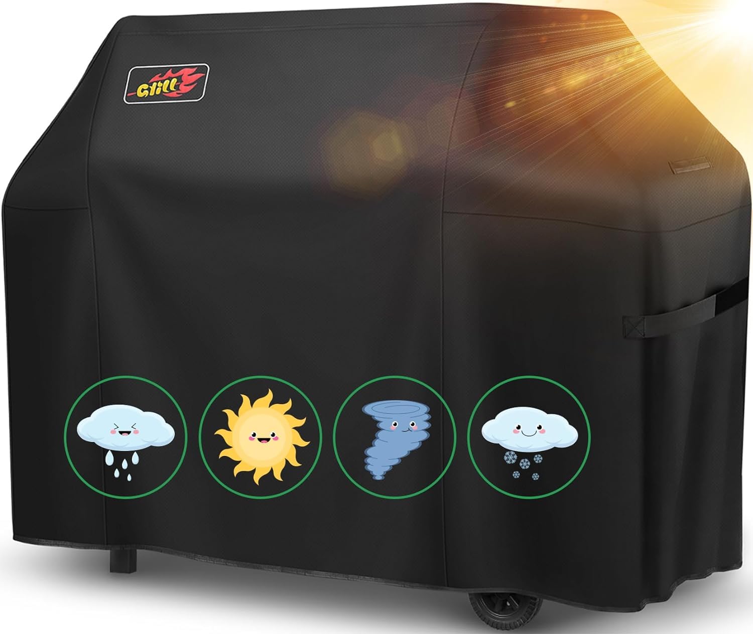 Amazon.com : BBQ Grill Cover 64inch, Epicmelody Heavy Duty Grill Cover ...