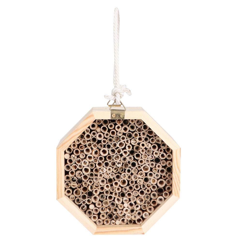 Insect Hotel Natural Wood Insect House Garden Shelter Nesting Habitat ...