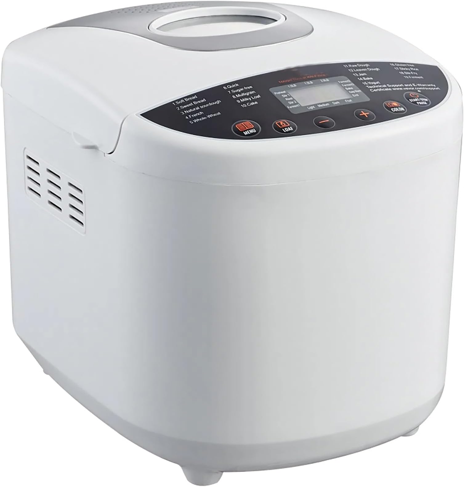 Amazon.com: Bread Maker, 19-in-1 2LB Dough Machine, Nonstick Ceramic ...