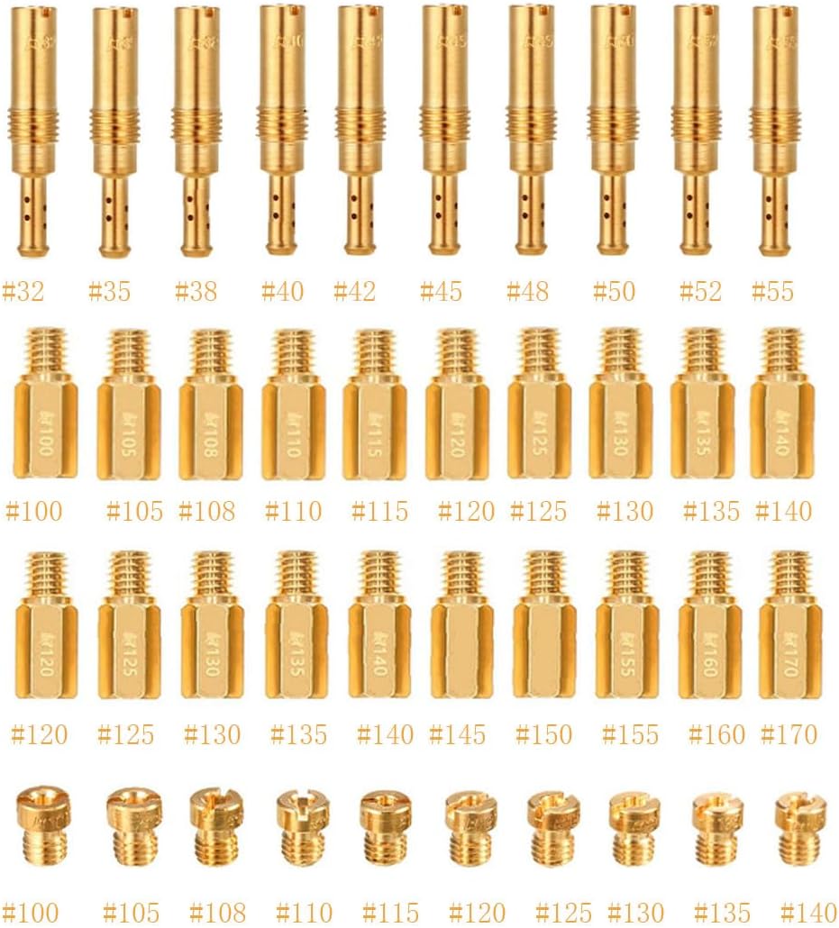 Amazon.com: 30Pcs Carburetor Main Jets and 10Pcs Slow Jets Pilot Jet ...