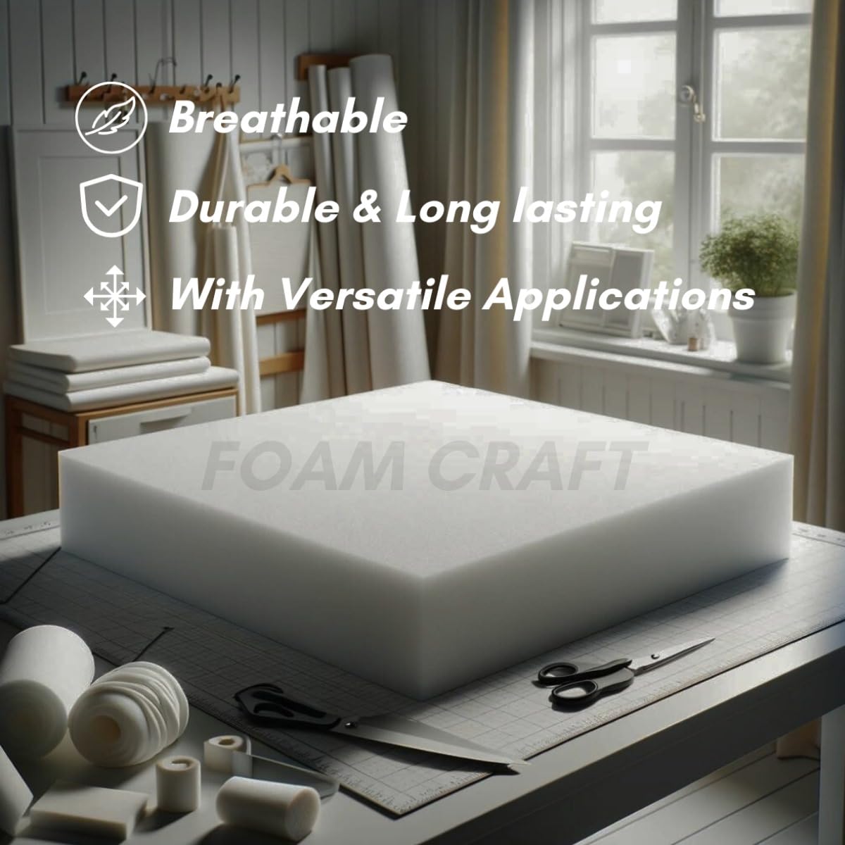 Craft Foam 1/4 X 24 X 60 Inch Sheet - Closed Cell Upholstery Foam For ...