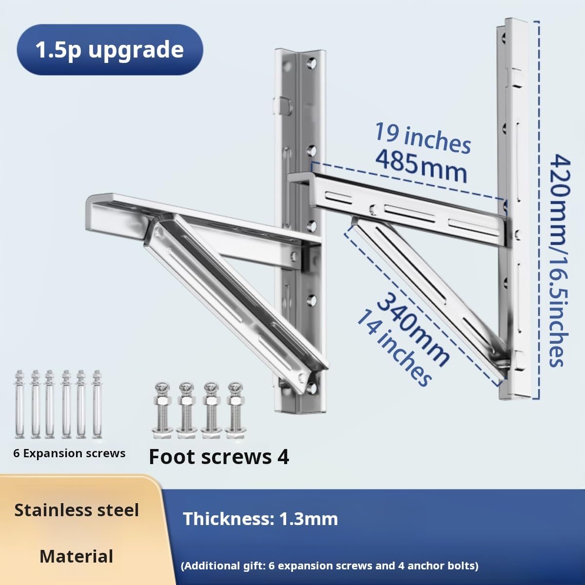 Snapklik.com : Mini Split Wall Mounting Bracket Fits 9000-36000 BTU ...