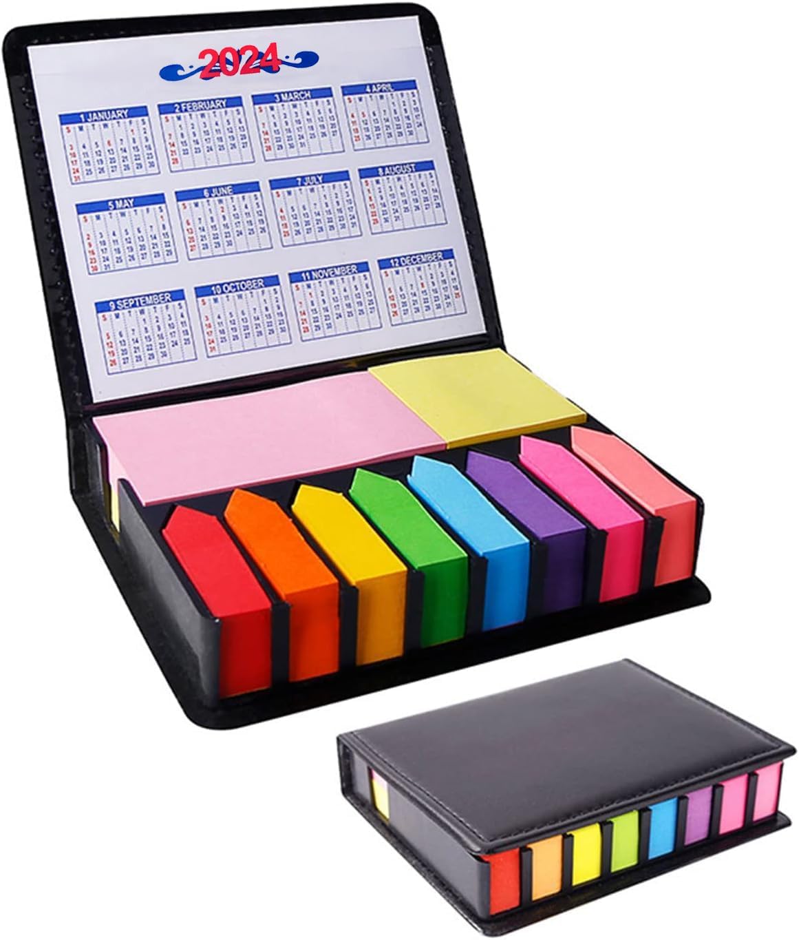2000 Pages Multicolor Sticky Note Set, Color Notepad with PU Packing ...