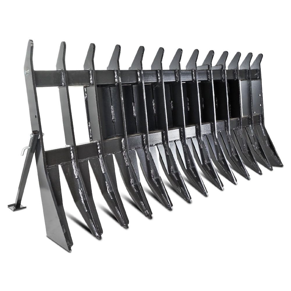 Amazon.com: Titan Attachments Skid Steer Root Rake Attachment 72in Wide ...