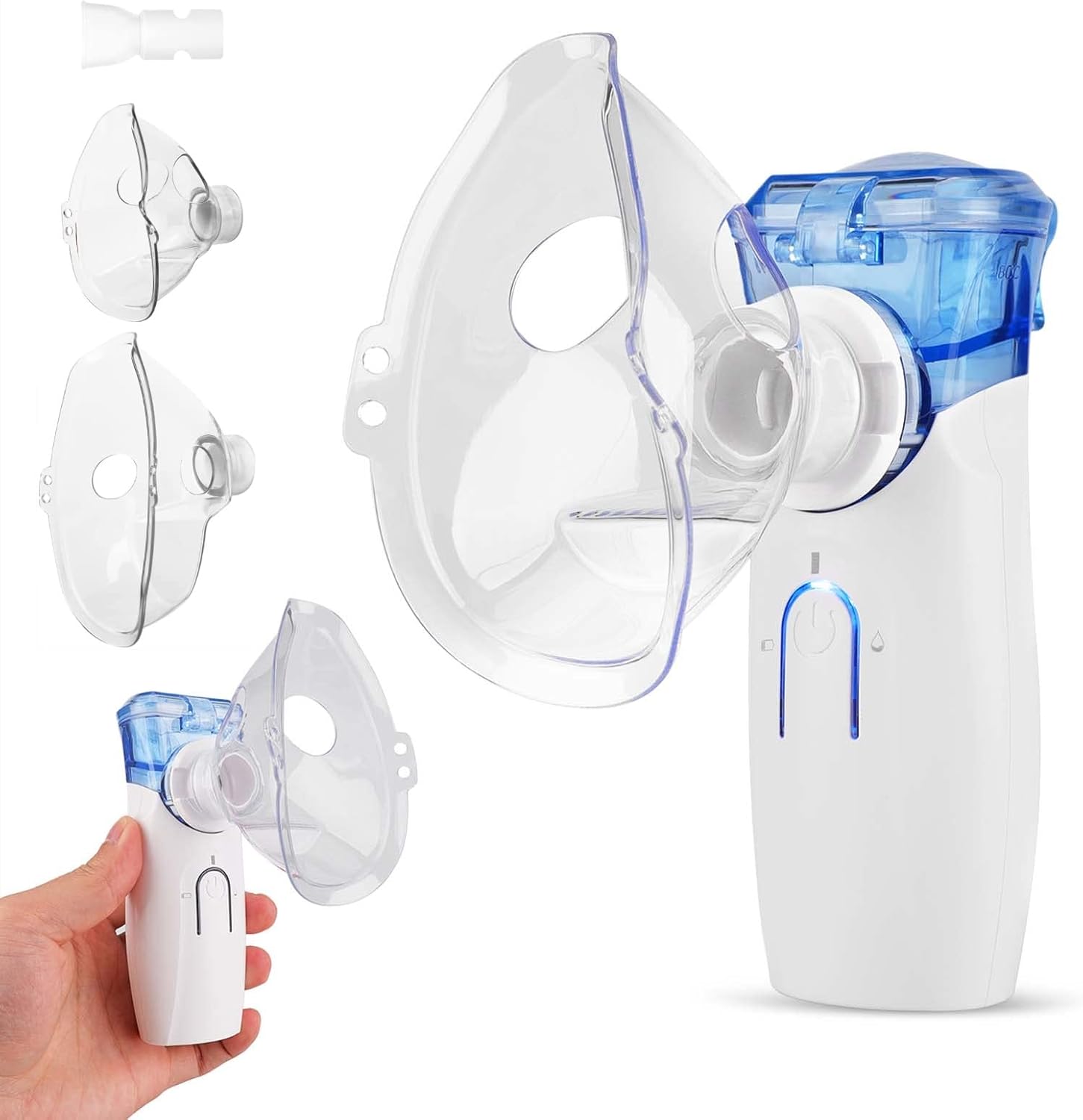 Inhalationsgerät mit Mundstück Kinder Maske und Erwachsenen Maske ...