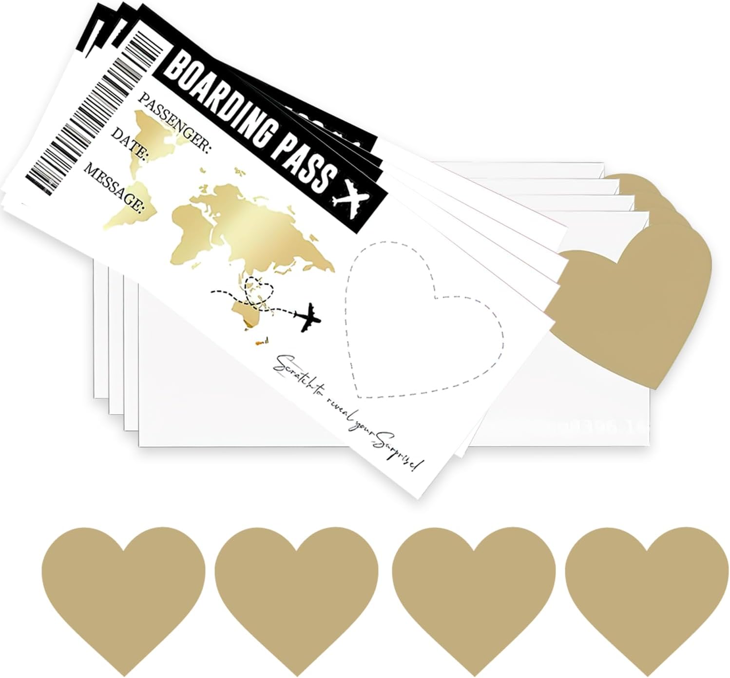 Bettinay 4PCS Holiday Scratch Card Reveal Set, Destination Scratch Card ...