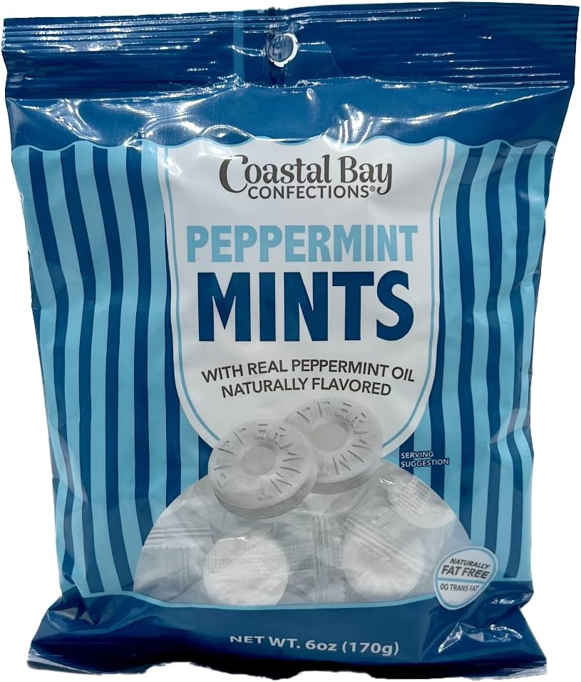Amazon.com : Coastal Bay Peppermint Mints, With Real Pepperment Oil ...
