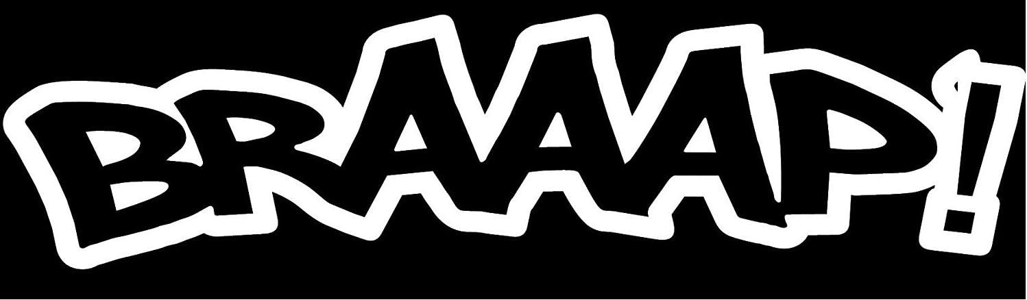 Amazon.com: BRAAAP! OUTLINE WHITE VINYL STICKER : Sports & Outdoors