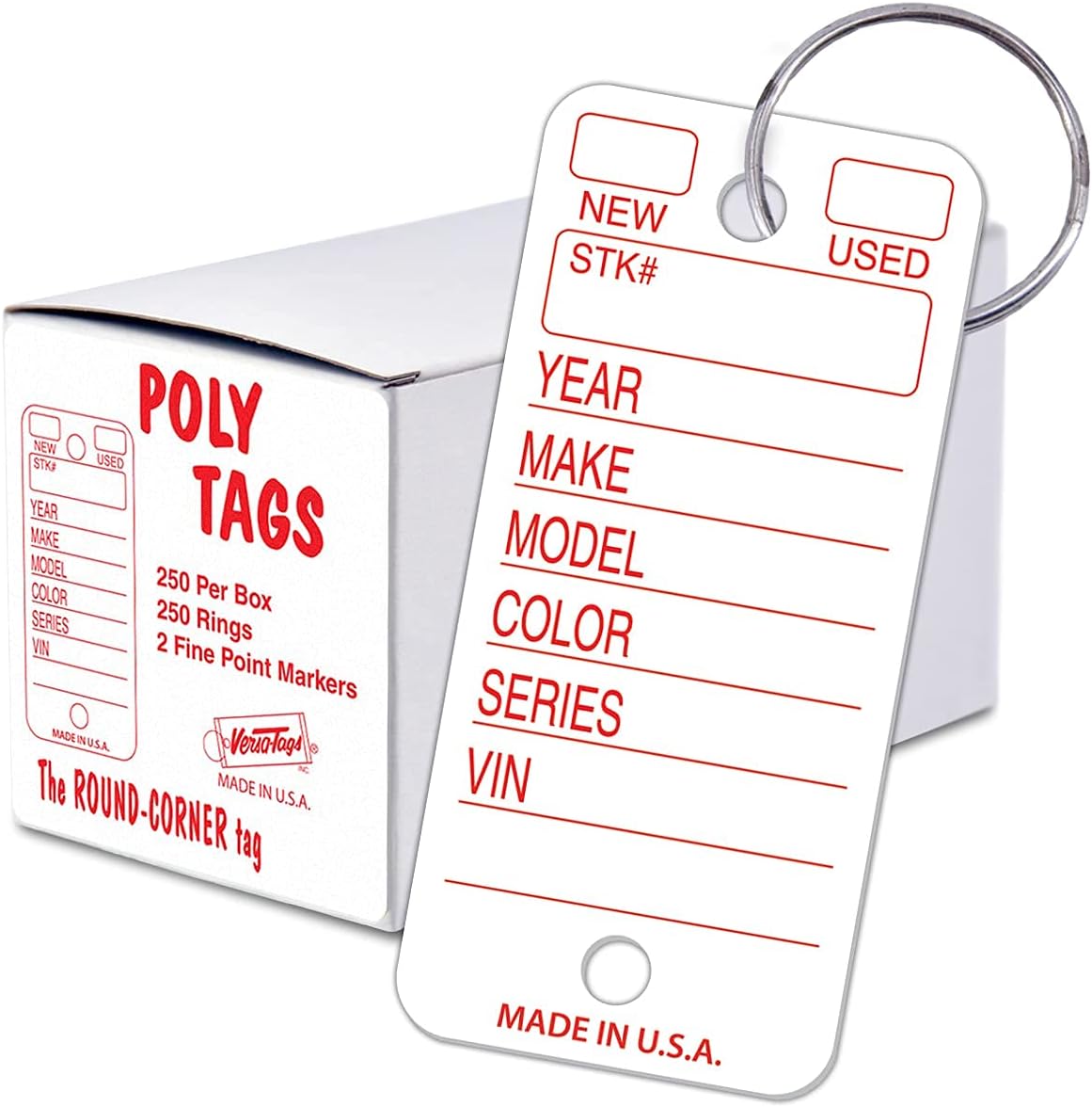 Amazon.com : Versa-Tags Poly Key Tags, Plastic Key Tags Tear Proof ...