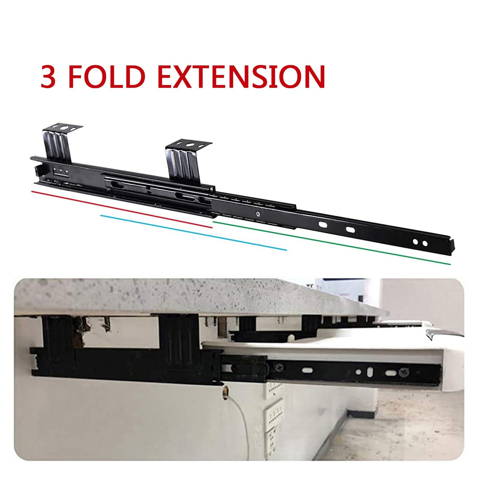 Under Desk Keyboard Tray Drawer Slides Telescopic Slides For Piano All ...