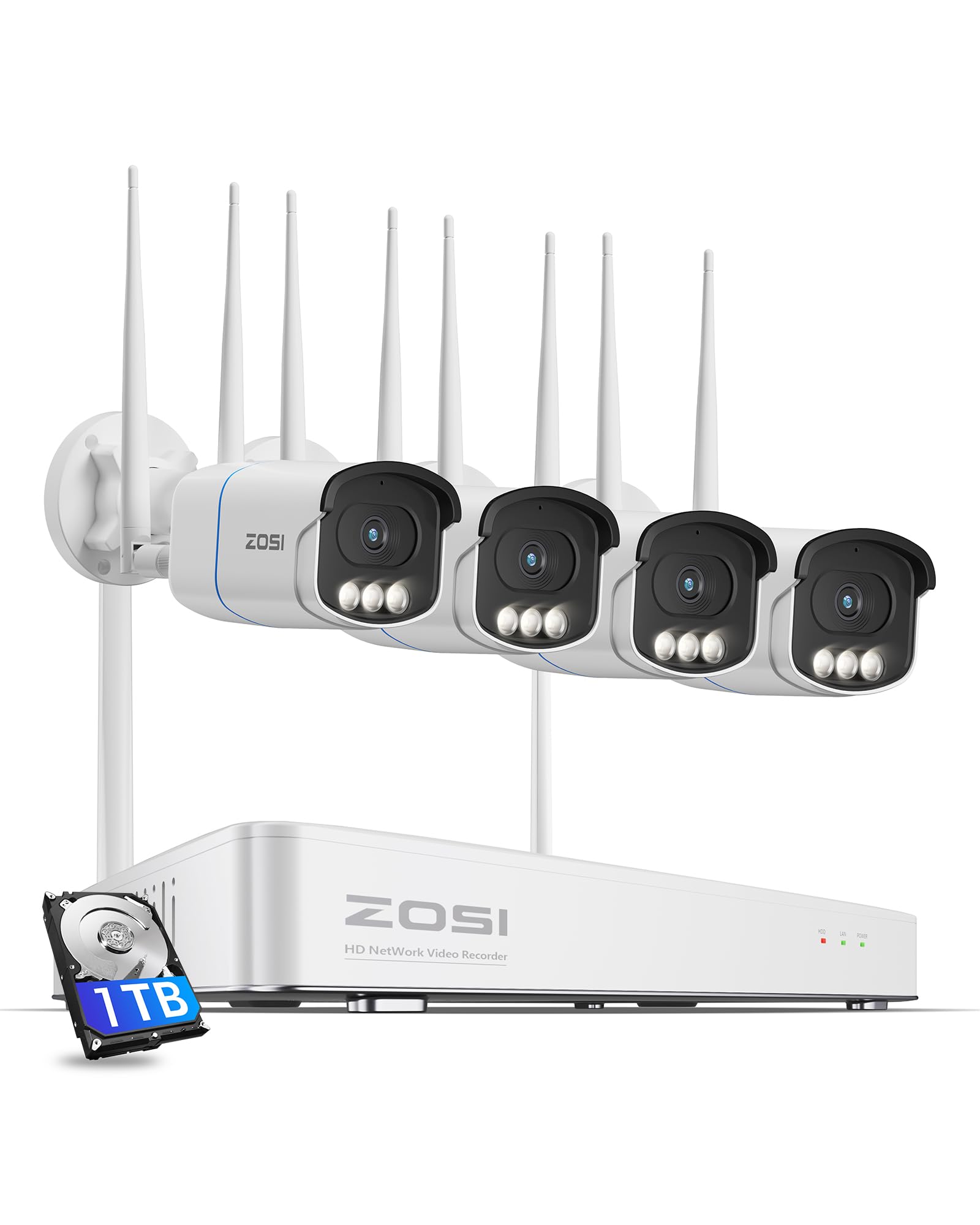 Amazon.com : ZOSI 5MP WiFi 6 Security Camera System,4PCS 5MP Plug-in ...