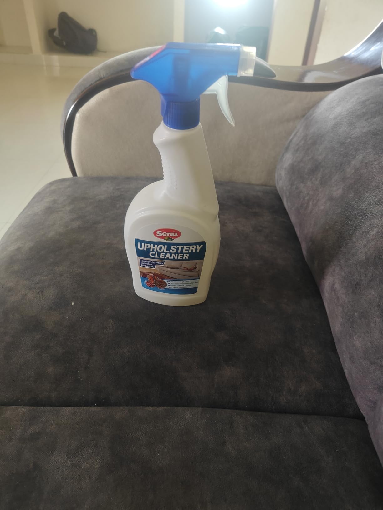 Senu Upholstery Cleaner 600ml | Sofa Fabric Carpet & Car Seat Spray ...