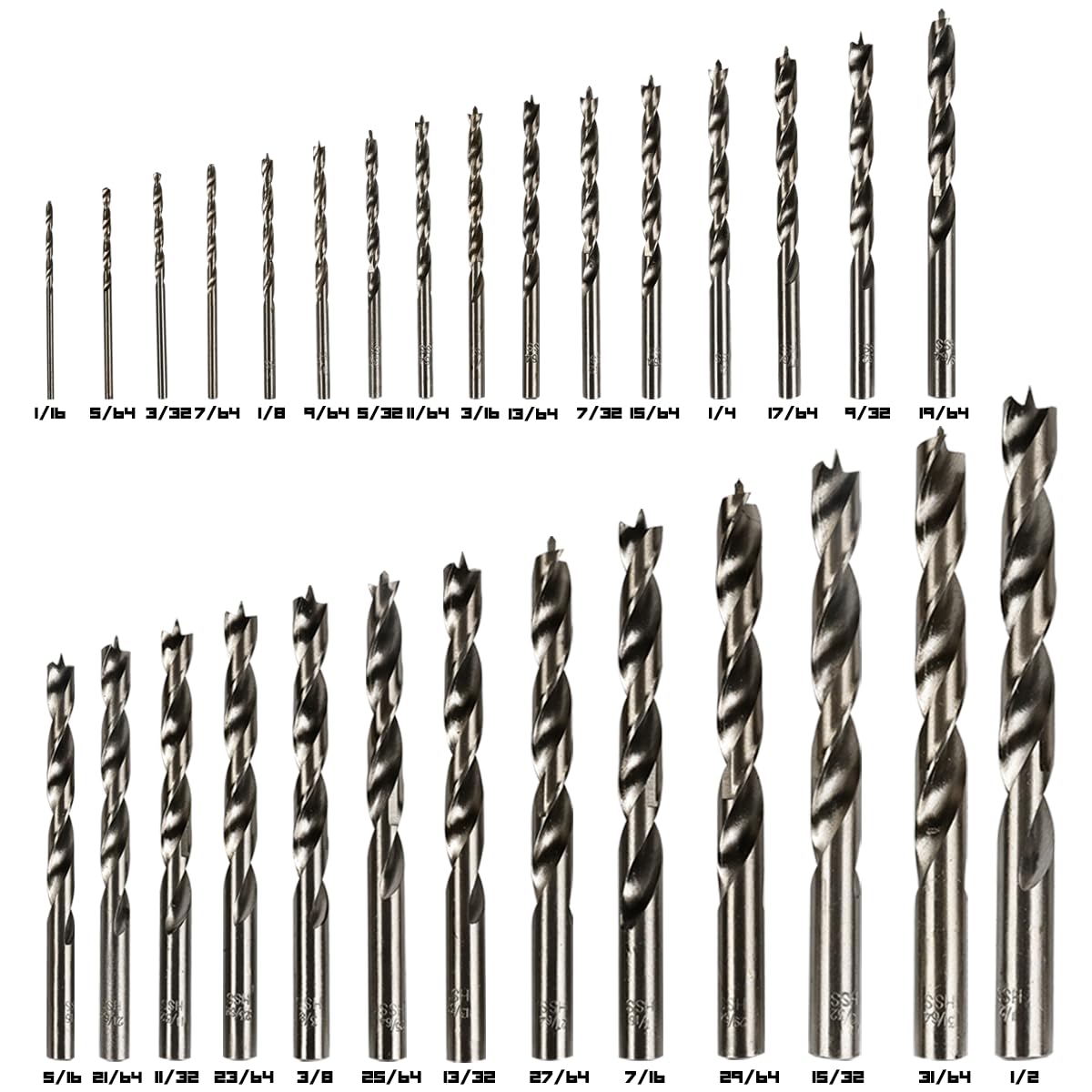 Snapklik.com : Owl Tools Brad Point Wood Drill Bit Set (29 Pack