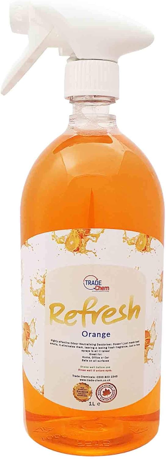 REFRESH Air Freshener 1L Spray - Car Valeting/Home/Office (ORANGE ...