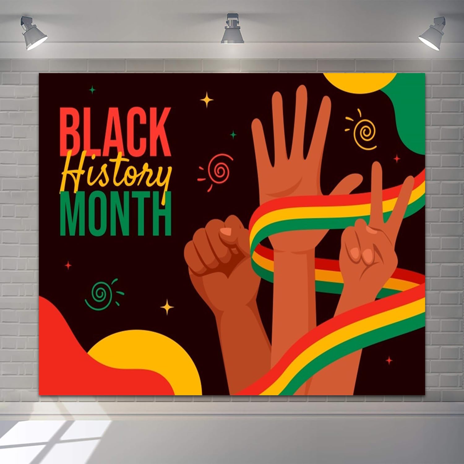 Amazon.com : Black History Month Photo Backdrop 12x8ft Vinyl Black ...