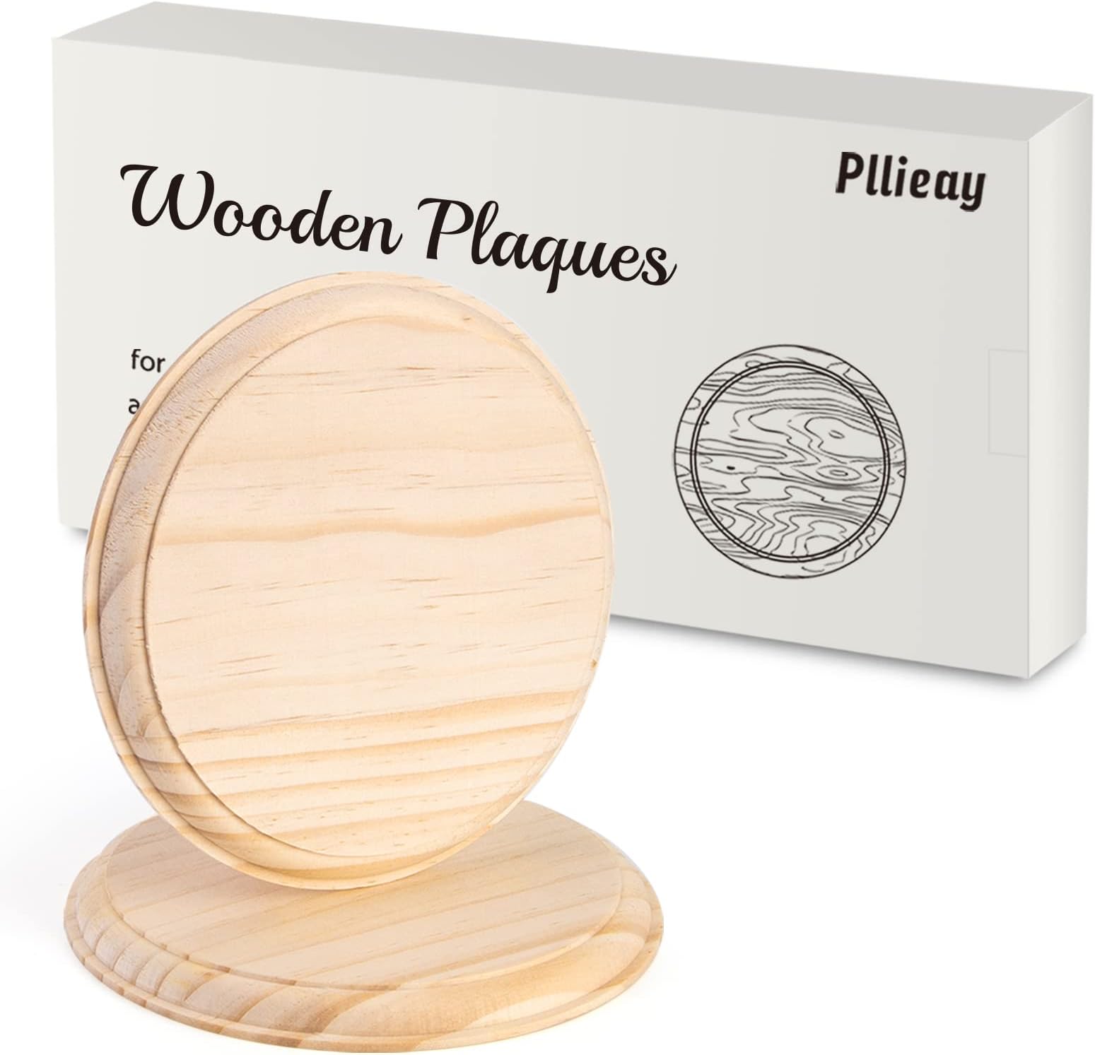 Amazon.com: Bright Creations Unfinished Wood Round Plaques for DIY ...