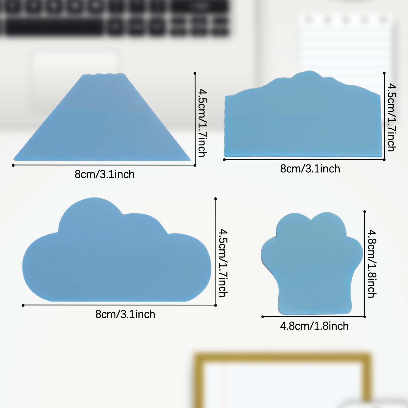 Snapklik.com : Cute Sticky Notes Fun Shape 400 Sheets Transparent Self ...