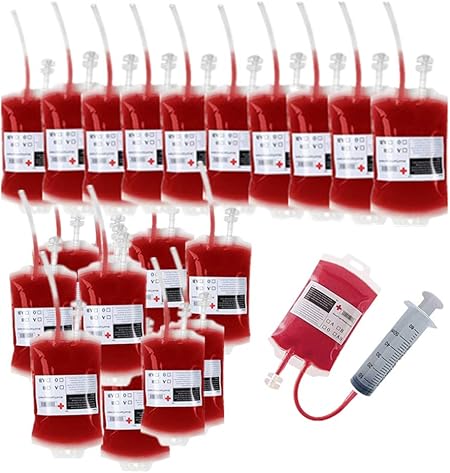 Amazon.com: Aweilan PVC Blood Bags for IV Bags, Halloween Cups, Drink ...
