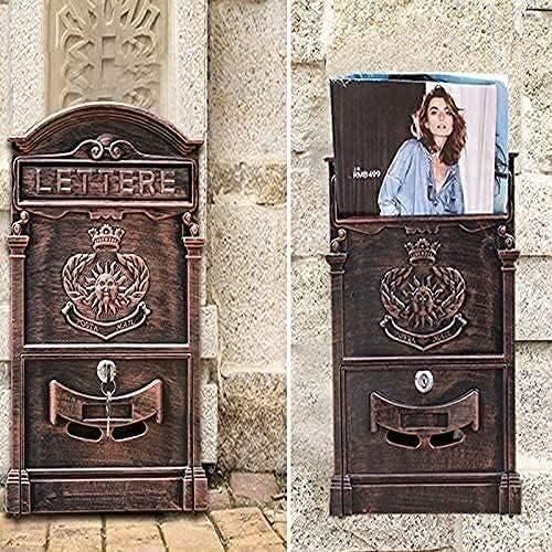 Wall-Mount Mailbox,Drop Box,Villa Mailbox Wall Hanging Mailbox Retro ...