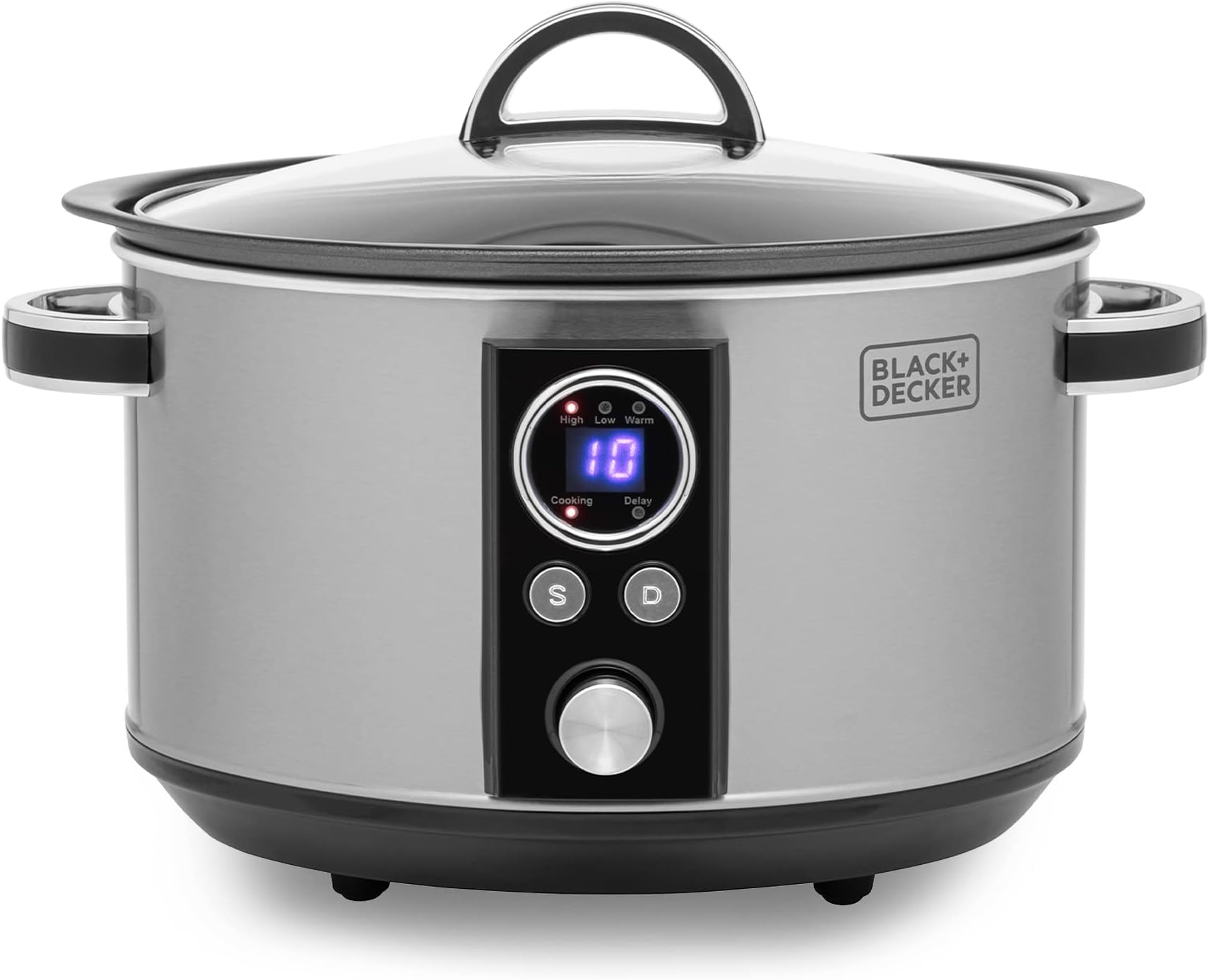 Crock-pot 4.7l Gloss Black Digital Countdown Slow Cooker : Amazon.co.uk ...