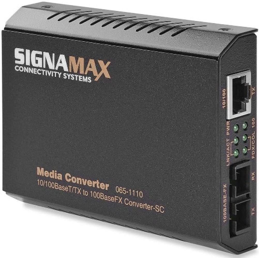Amazon.com: Signamax Signamax - 10/100TX to 100FX Media Converter SC/MM ...