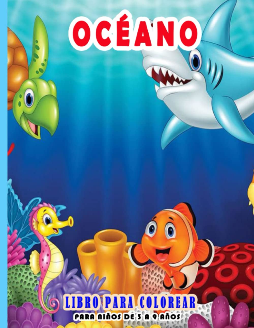 Buy Océano Libro Para colorear para niños de 3 a 9 años: Vida marina ...