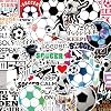 Amazon.com: 50PCS Soccer Stickers,Soccer Sports Decals Vinyl Waterproof ...