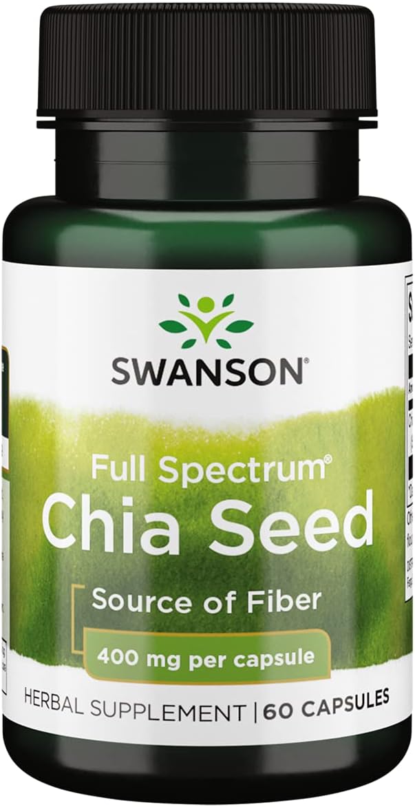 Amazon.com: Swanson Full Spectrum Chia Seed 400 Milligrams 60 Capsules ...