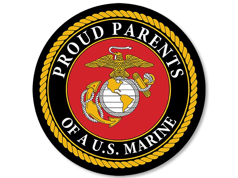 Amazon.com - Round Proud Parents [Plural] of A US Marine Sticker (dad ...