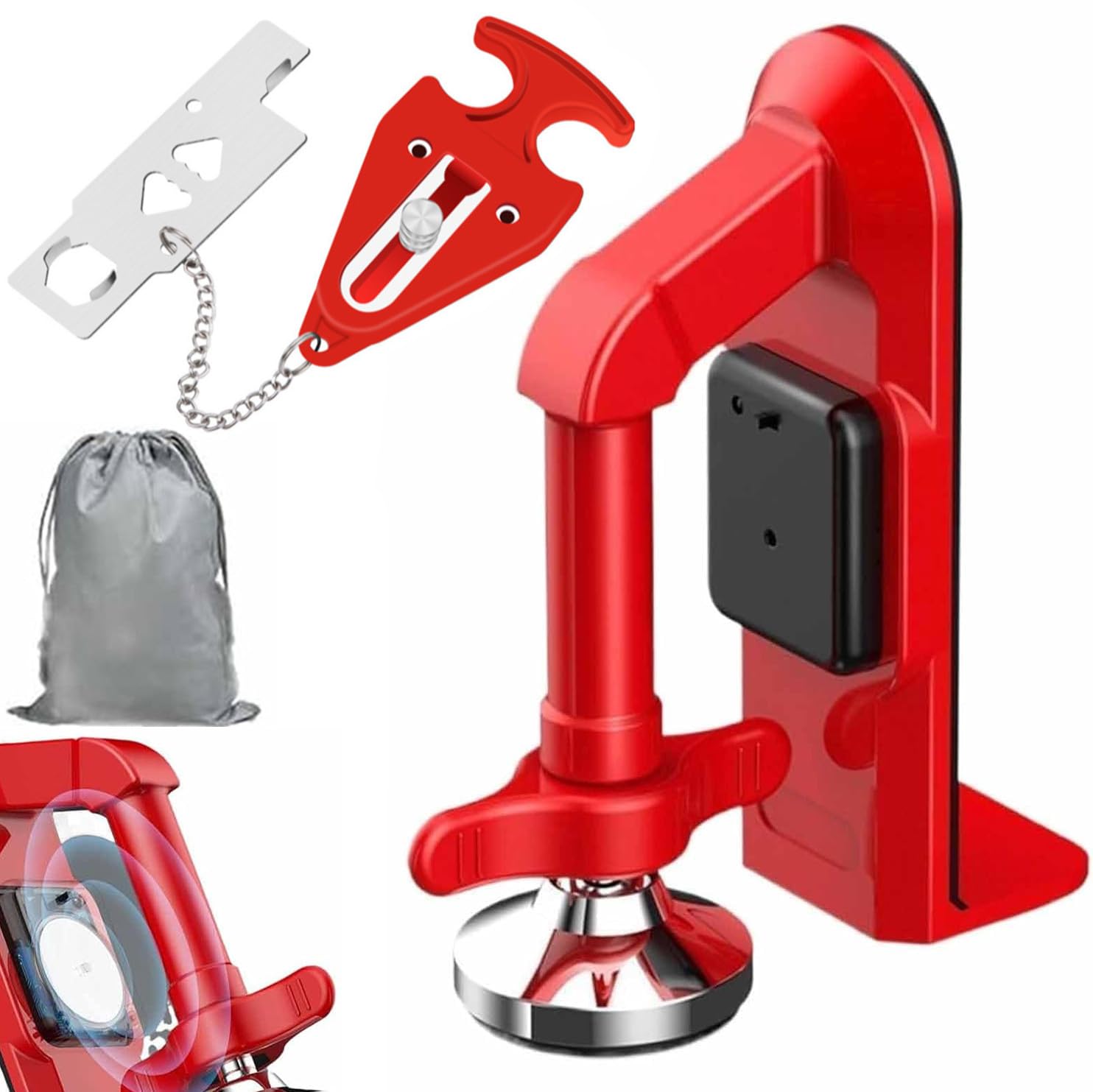 Amazon.com: Upgrade Alarm Door Stopper with Portable Door Lock ...