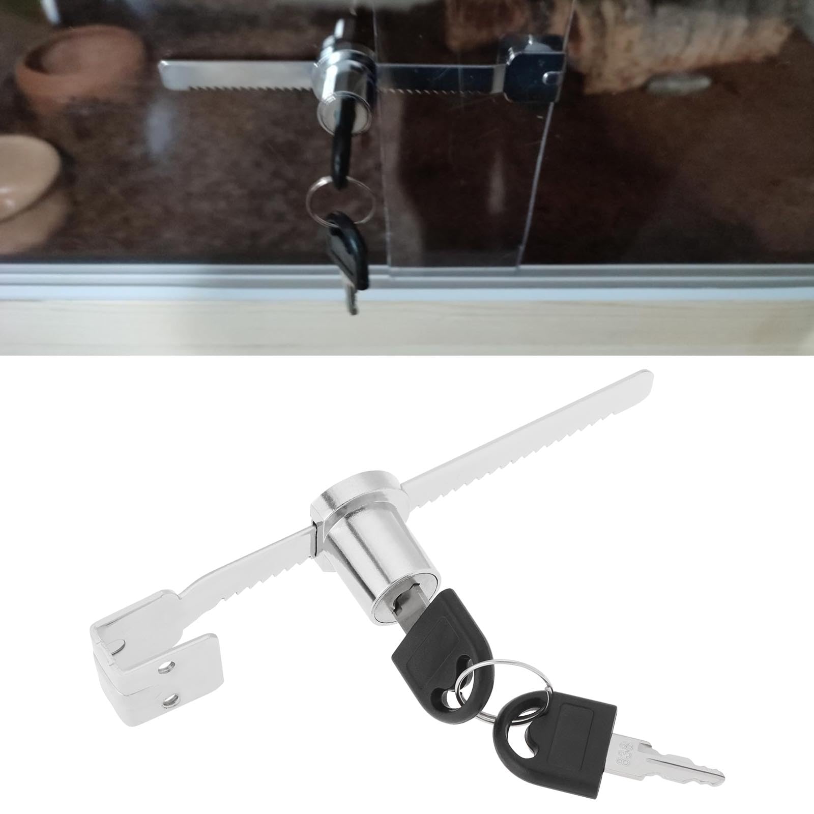 SG Store 6Pcs Sliding Glass Door Saw Lock with Key, Sliding Ratchet ...