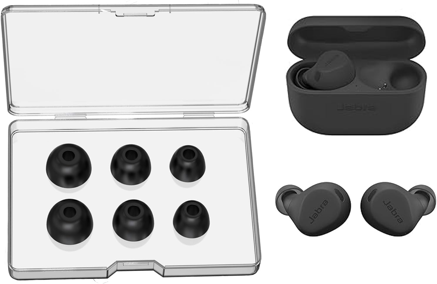 Amazon.com: SEICHYGO Memory Foam Ear Tips Compatible with Jabra Elite 8 ...