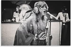 Amazon.com: TERRE D'HORSE Stevie Nicks Singer Black White Posters Art ...