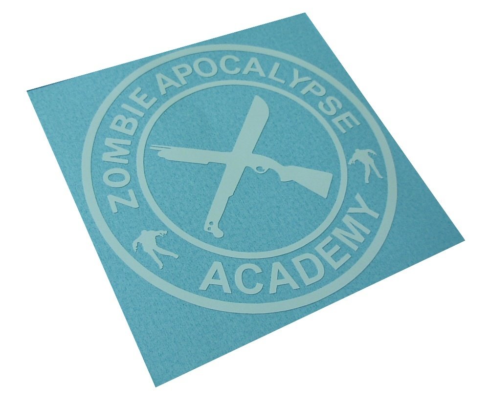 Amazon.com: BERRYZILLA Zombie Apocalypse Academy Decal Zombies Funny ...