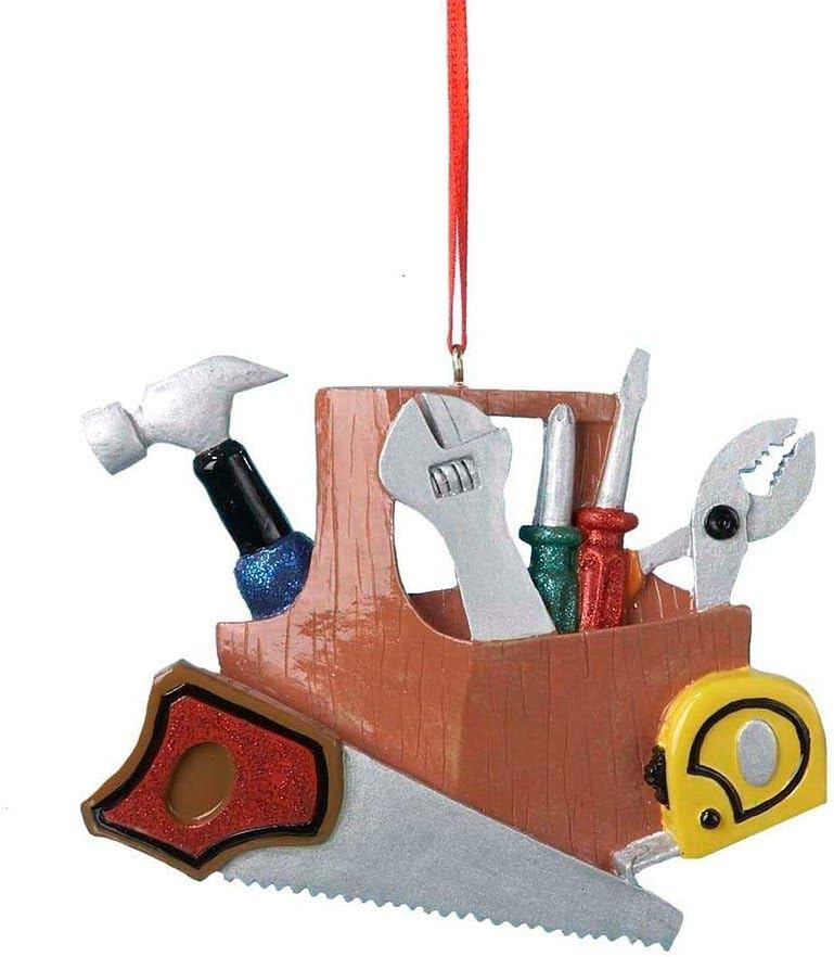 Amazon.com: Toolbox Christmas Ornament, Handyman Construction Worker ...