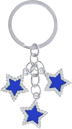 xuzhiyuan Cute Y2K Stars Rhinestone Key Chain Lovely Stars Key Ring for ...