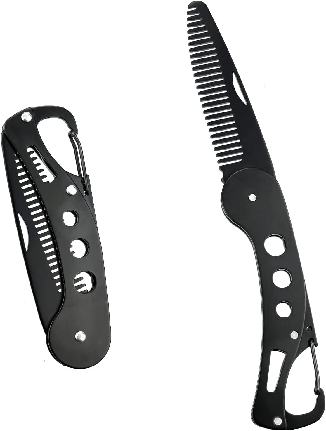 KELITAO Men's Stainless Steel Folding, Used for Combing Hair, Beard and ...