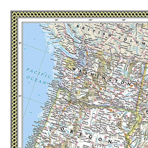 National Geographic: United States Classic Enlarged Wall Map (69.25 x ...