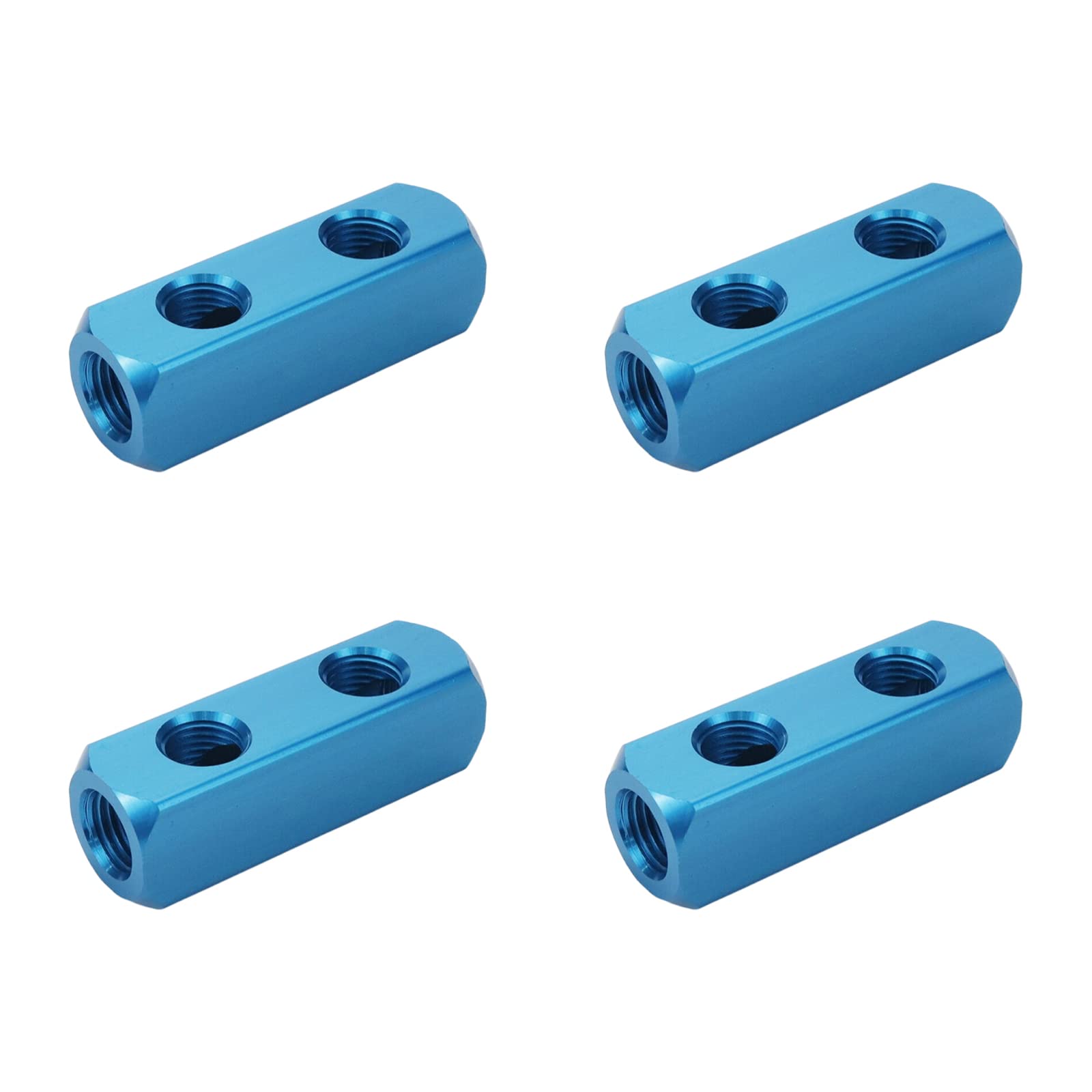 Snapklik.com : 4 Pcs 1/4" 2 Way 5 Port Pneumatic Manifold Block ...