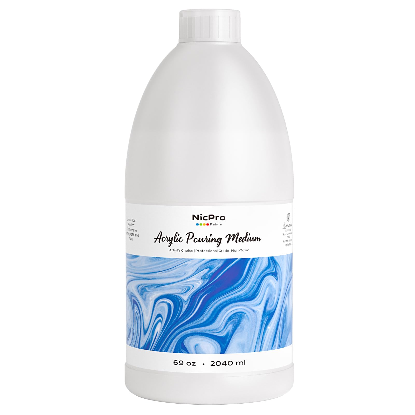 Amazon.com: Nicpro Pouring Medium for Acrylic Paint 69oz / 2040ml ...