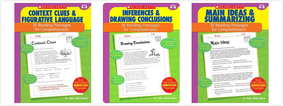 35 Reading Passages for Comprehension Grade 4-8 Complete Set (3 Books ...