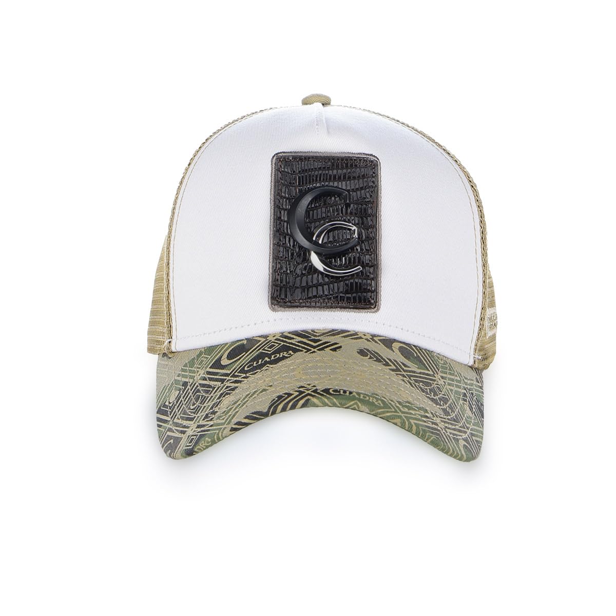 CUADRA | Gorra para Hombre con Parche de Piel Lizard y Aplicación ...