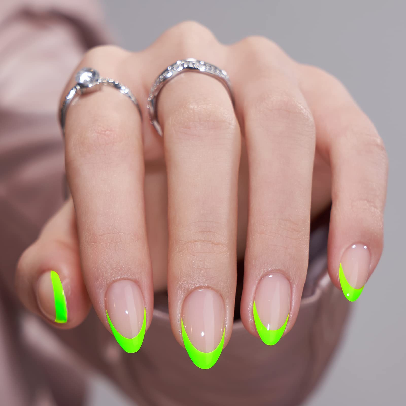 Neon French Nails