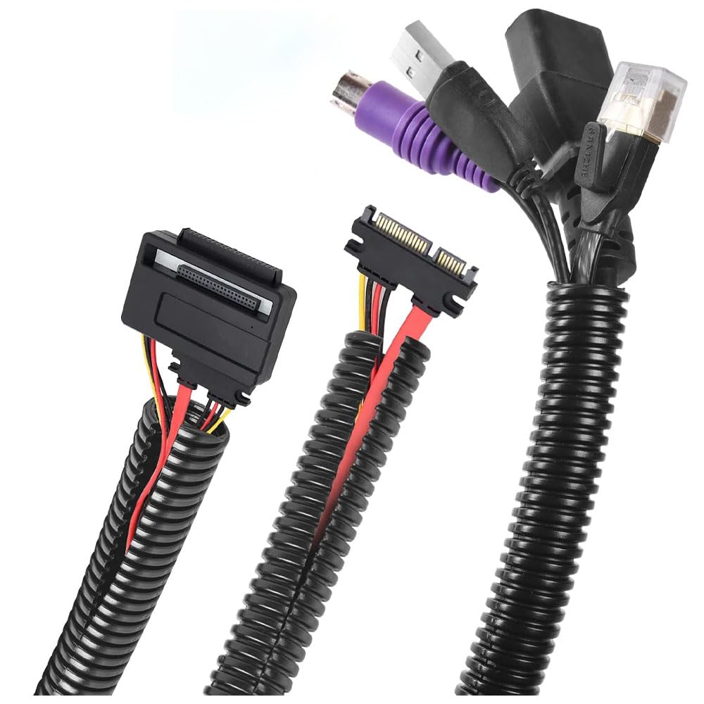 Snapklik.com : 3/8"-32.8ft Split Wire Loom Tubing Cable Management ...